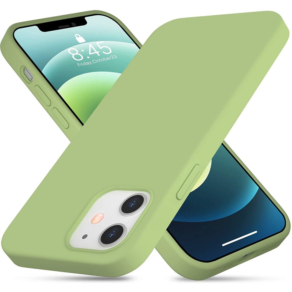 Silicone case iPhone 12 Mini - 5.4 inch (lichtgroen) - Phone-Factory
