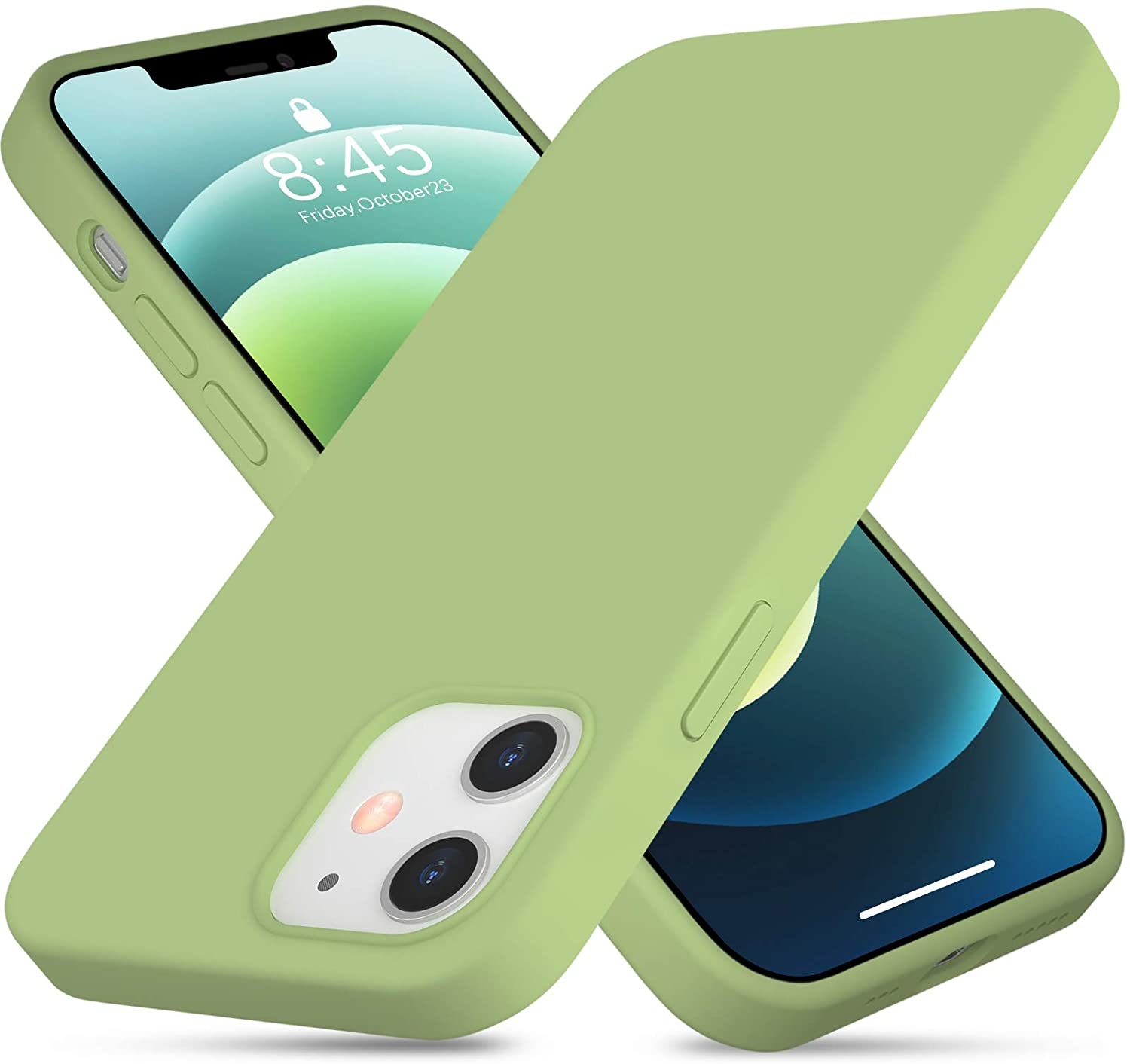 Silicone case iPhone 12 Mini - 5.4 inch (lichtgroen) - Phone-Factory