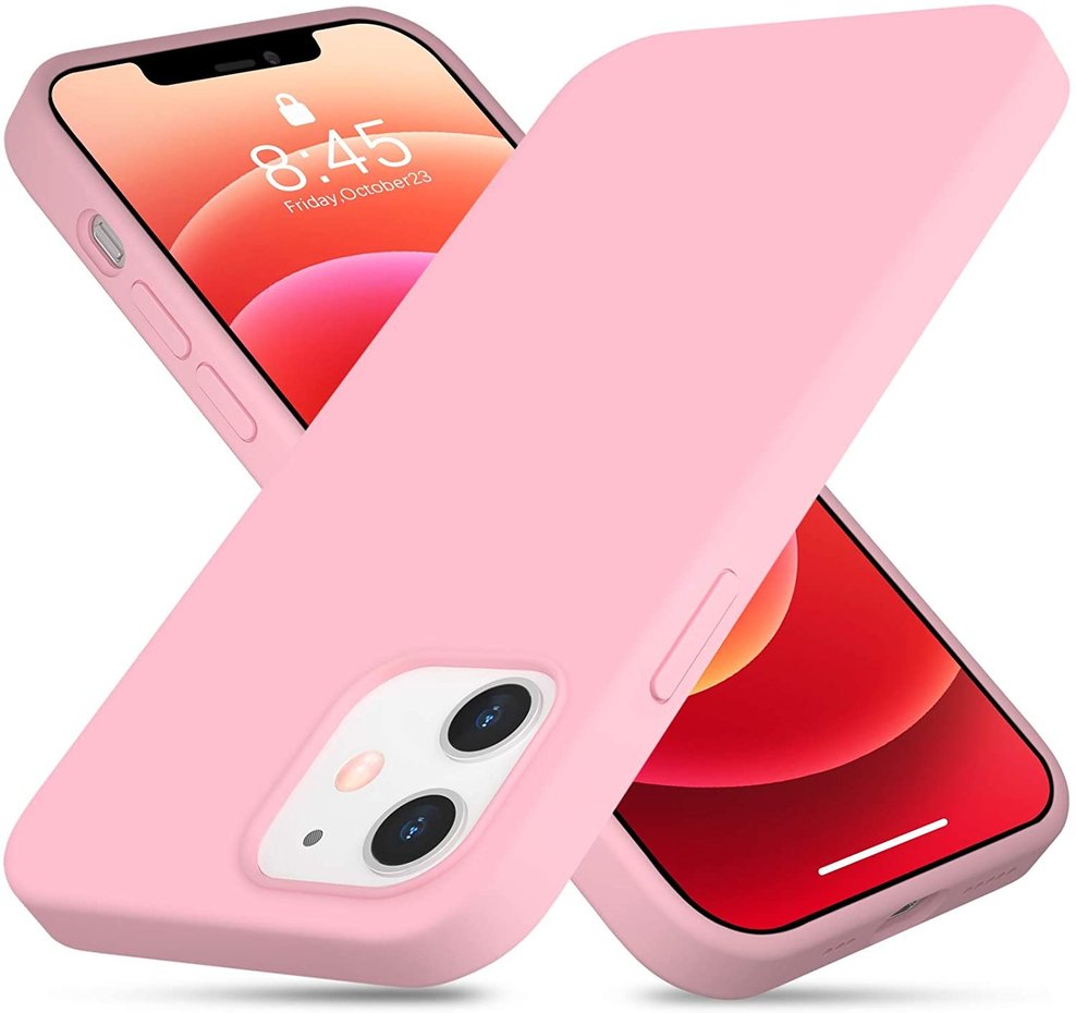 Silicone case iPhone 12 Mini - 5.4 inch (roze) - Phone-Factory