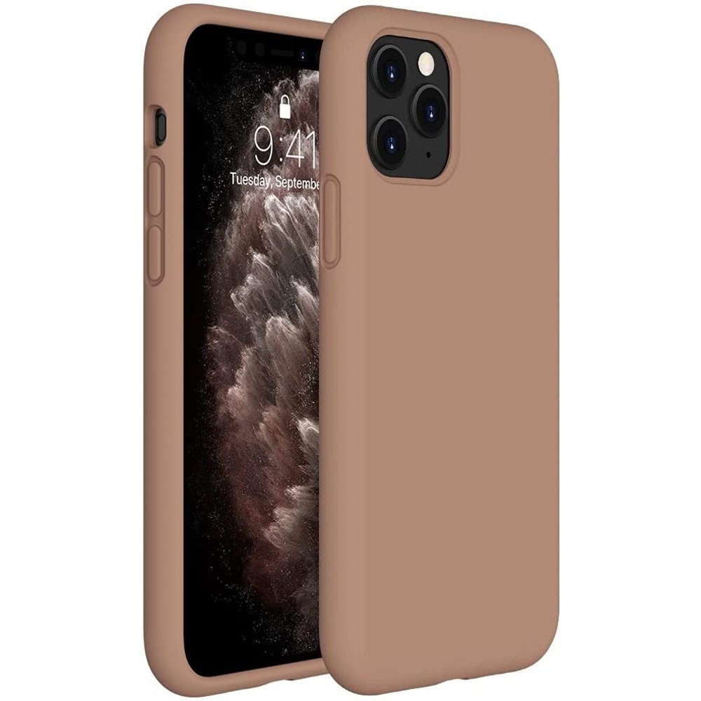Silicone case iPhone 11 Pro Max (lichtbruin) - Phone-Factory