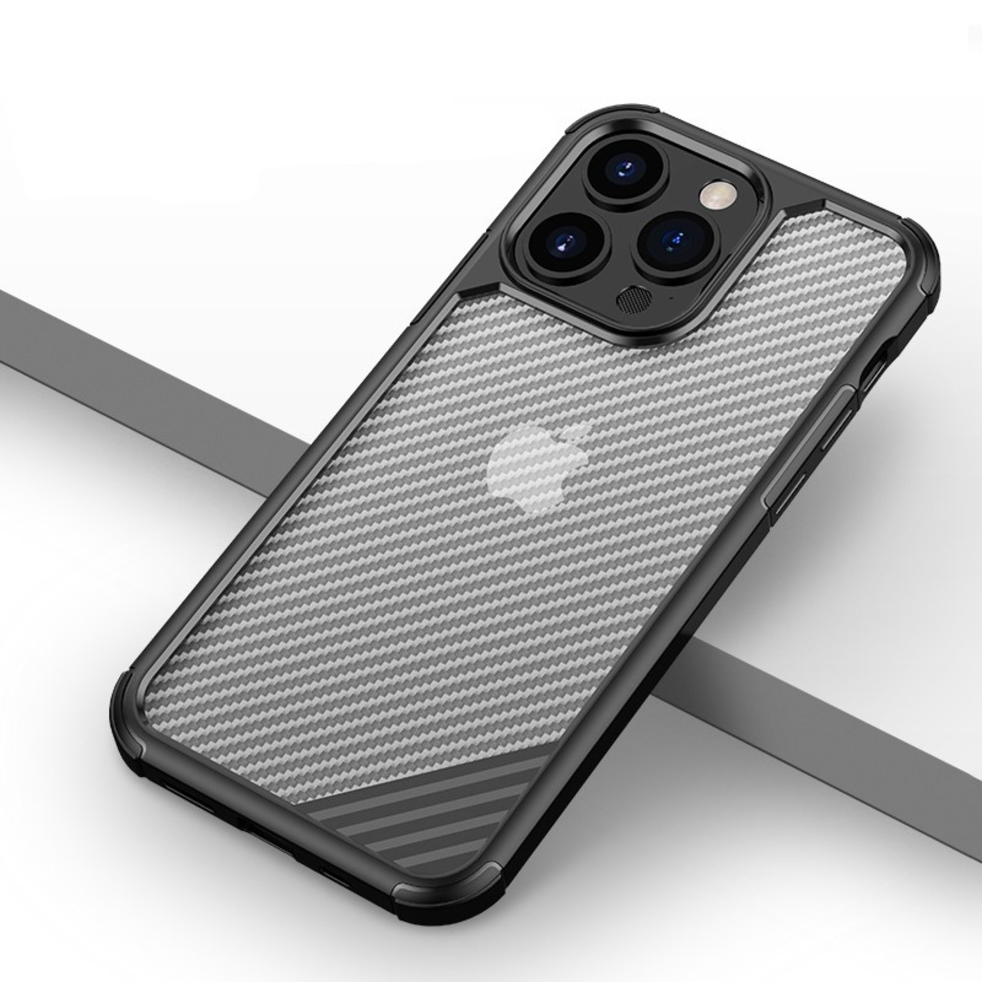 Carbon Bumper Case iPhone 13 Pro (zwart) - Phone-Factory