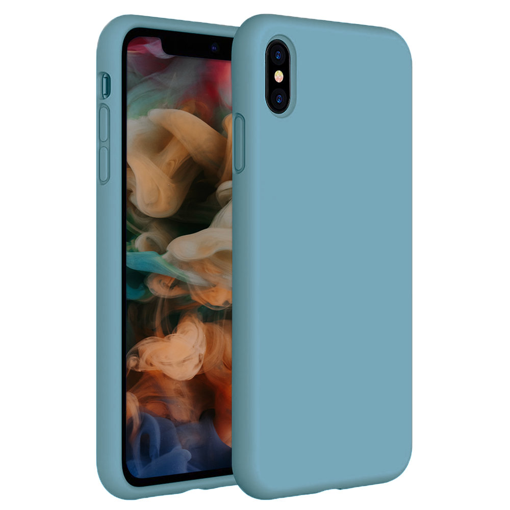 Luxe Liquid Silicone case iPhone X / Xs (Lichtblauw) - Phone-Factory