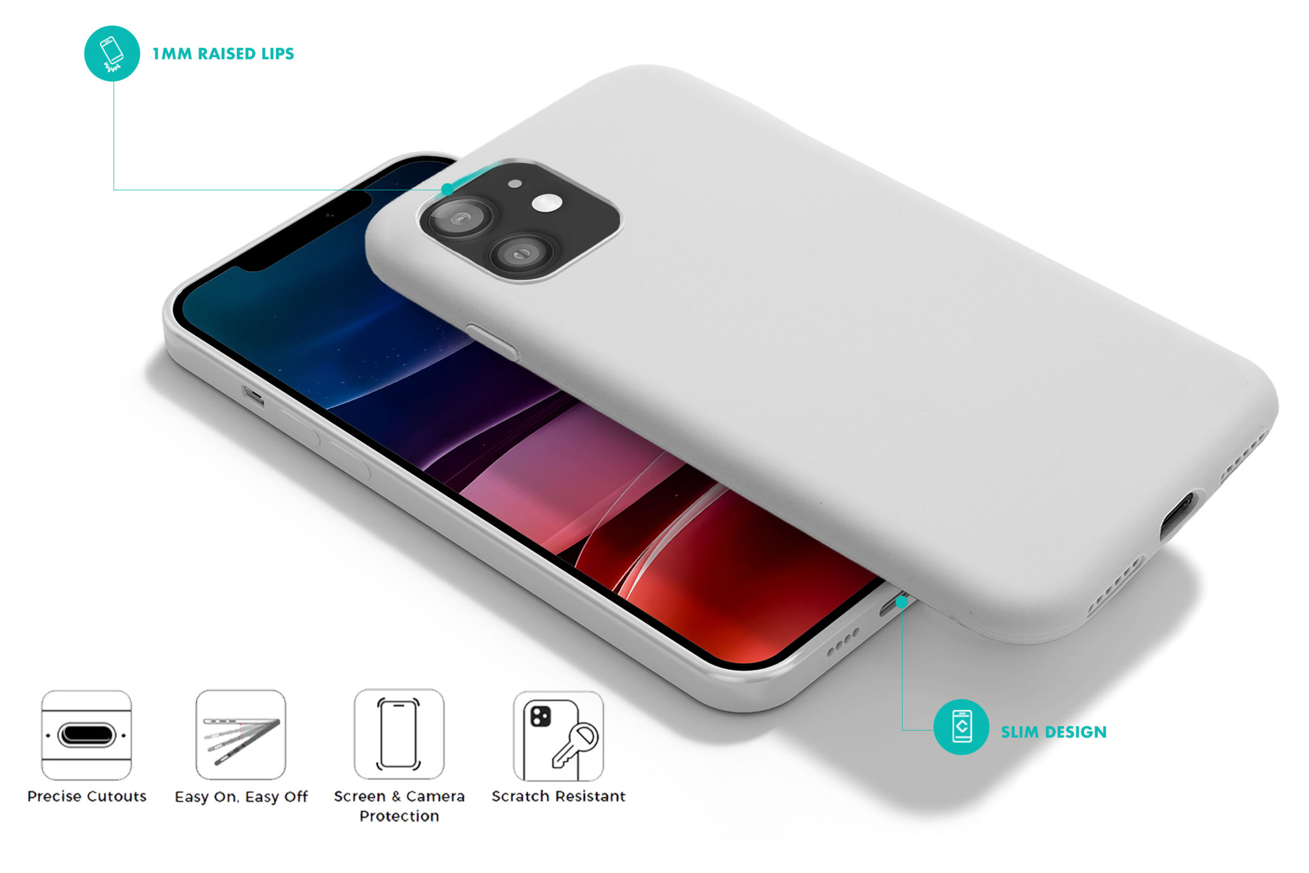 Luxe Liquid Silicone case iPhone 11 Pro (wit) - Phone-Factory