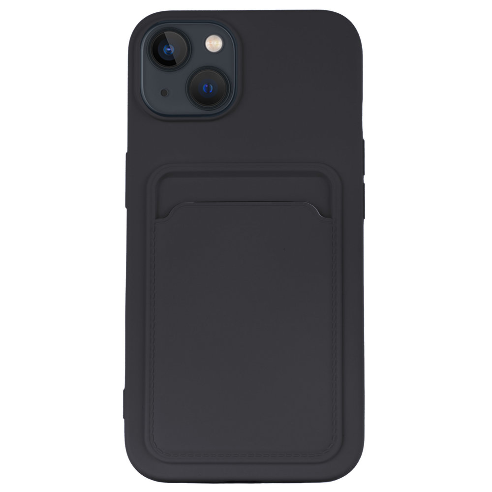 iphone 13 Mini siliconen hoesje met pasjeshouder (donkerblauw) - Phone ...