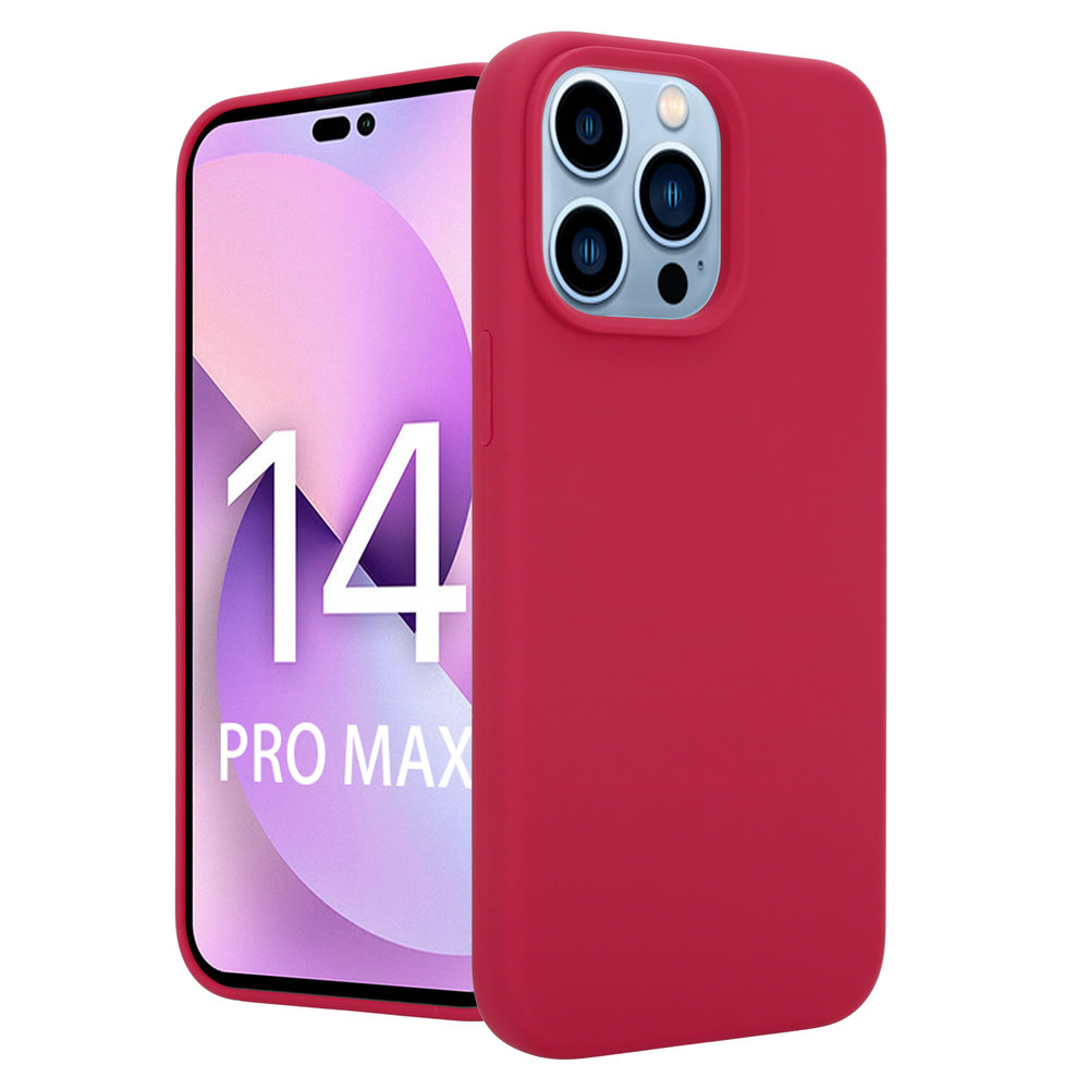 Luxe Liquid Silicone case iPhone 14 Pro Max (rood) - Phone-Factory