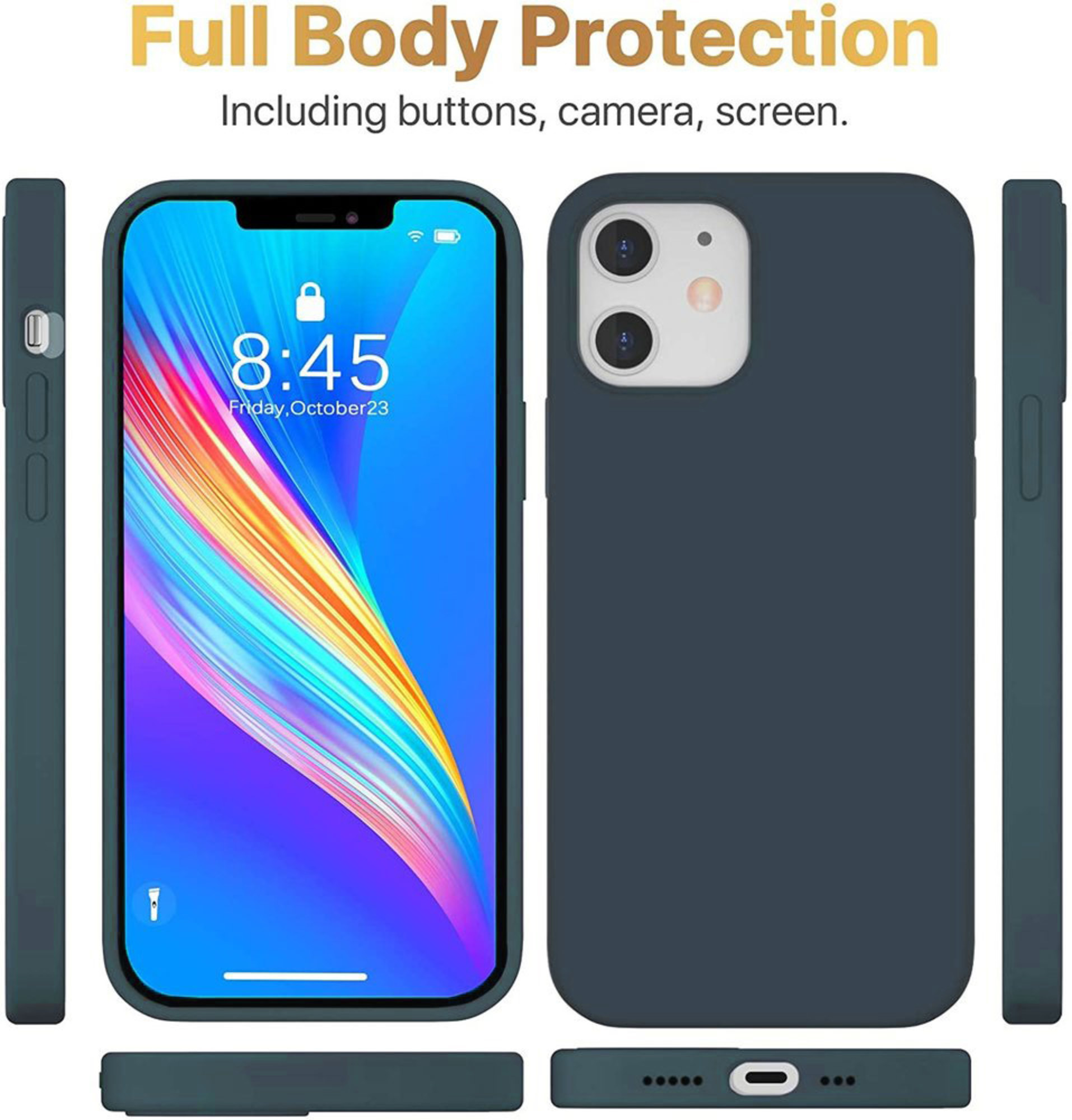 Silicone case iPhone 12 Mini - 5.4 inch (blauw) - Phone-Factory