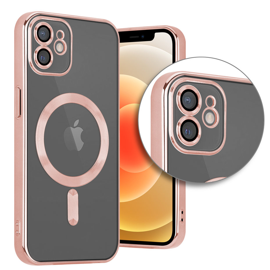 iPhone 12 Magsafe hoesje met camera cover (roségoud) - Phone-Factory