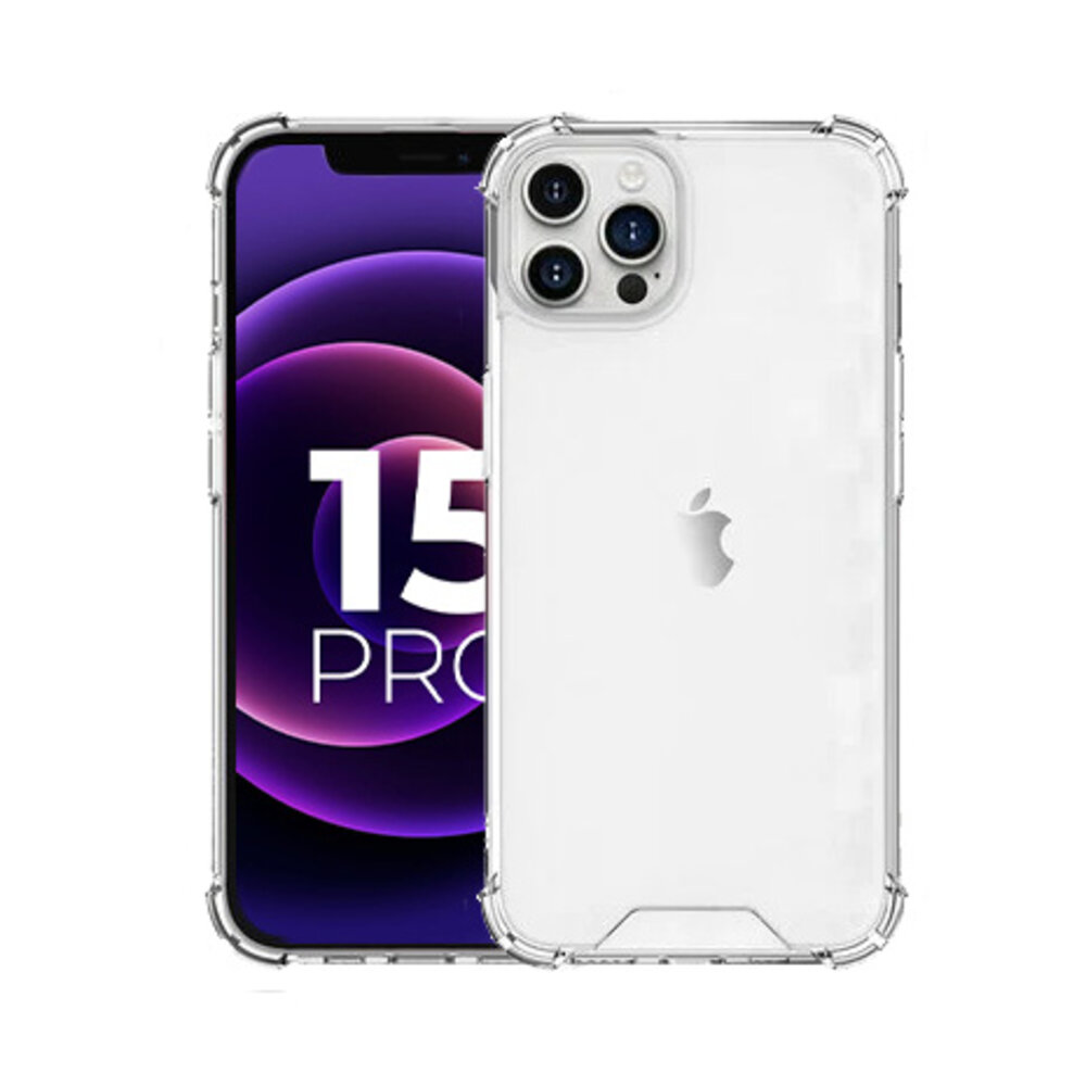 Soft Shock Case iPhone 15 Pro (transparant) - Phone-Factory