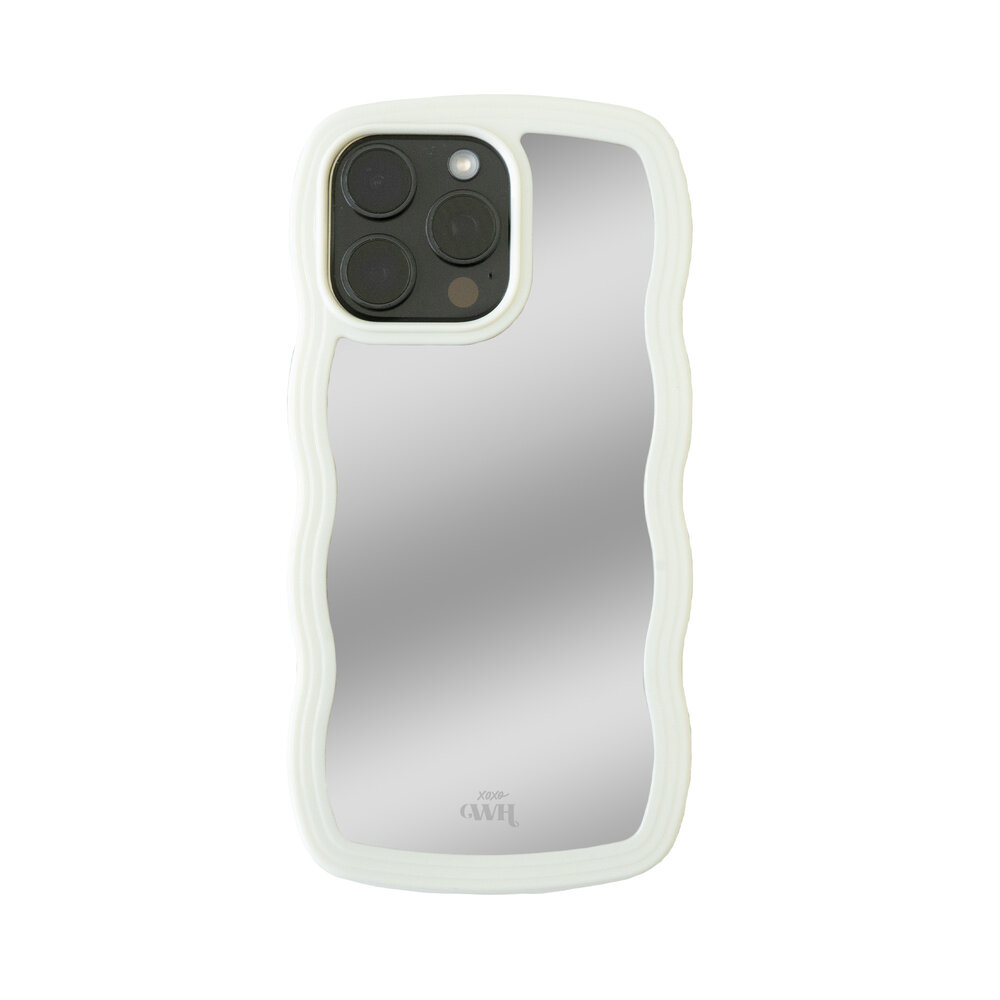 xoxo Wildhearts Wavy mirror case Creme - iPhone 13 hoesje - Phone-Factory