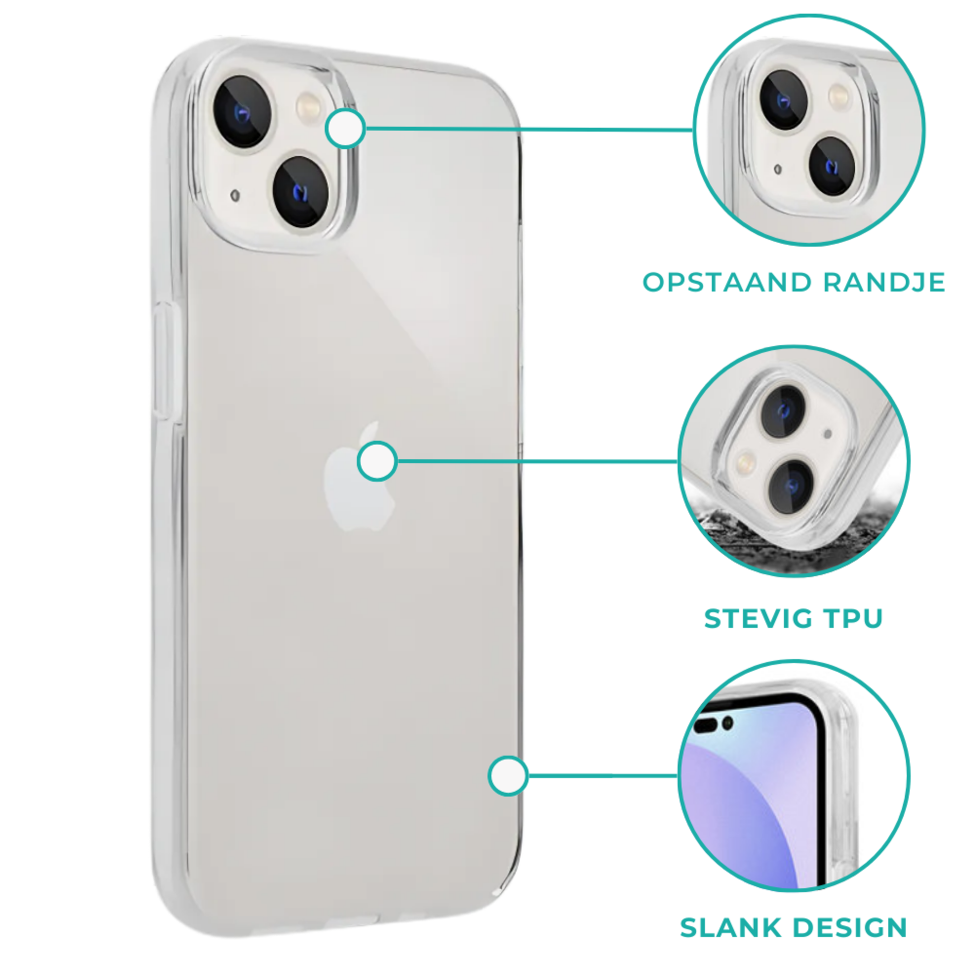 iPhone 14 TPU case (transparant) - Phone-Factory