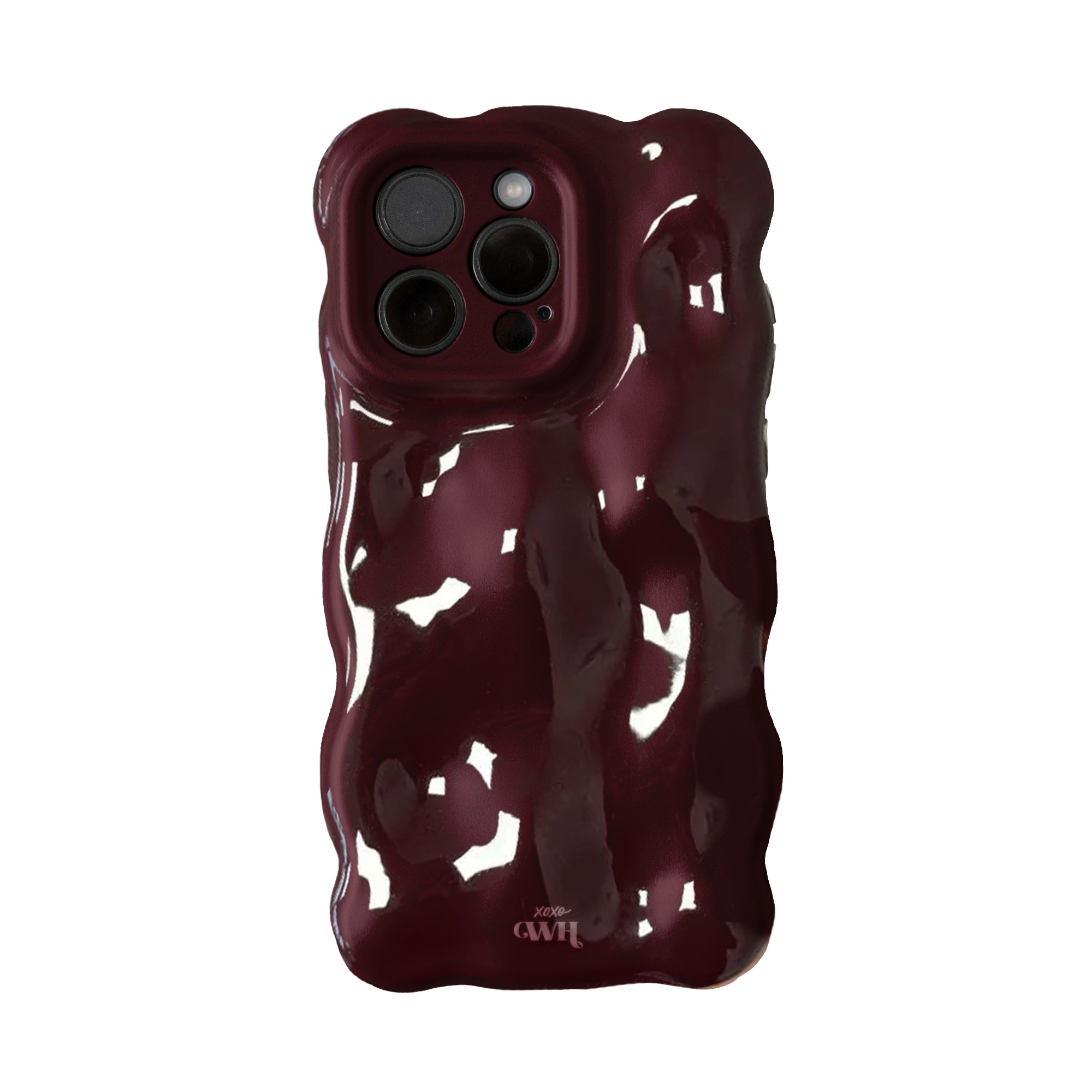 xoxo Wildhearts Bubbly case Burgundy - iPhone 16 Pro Max hoesje - Phone ...