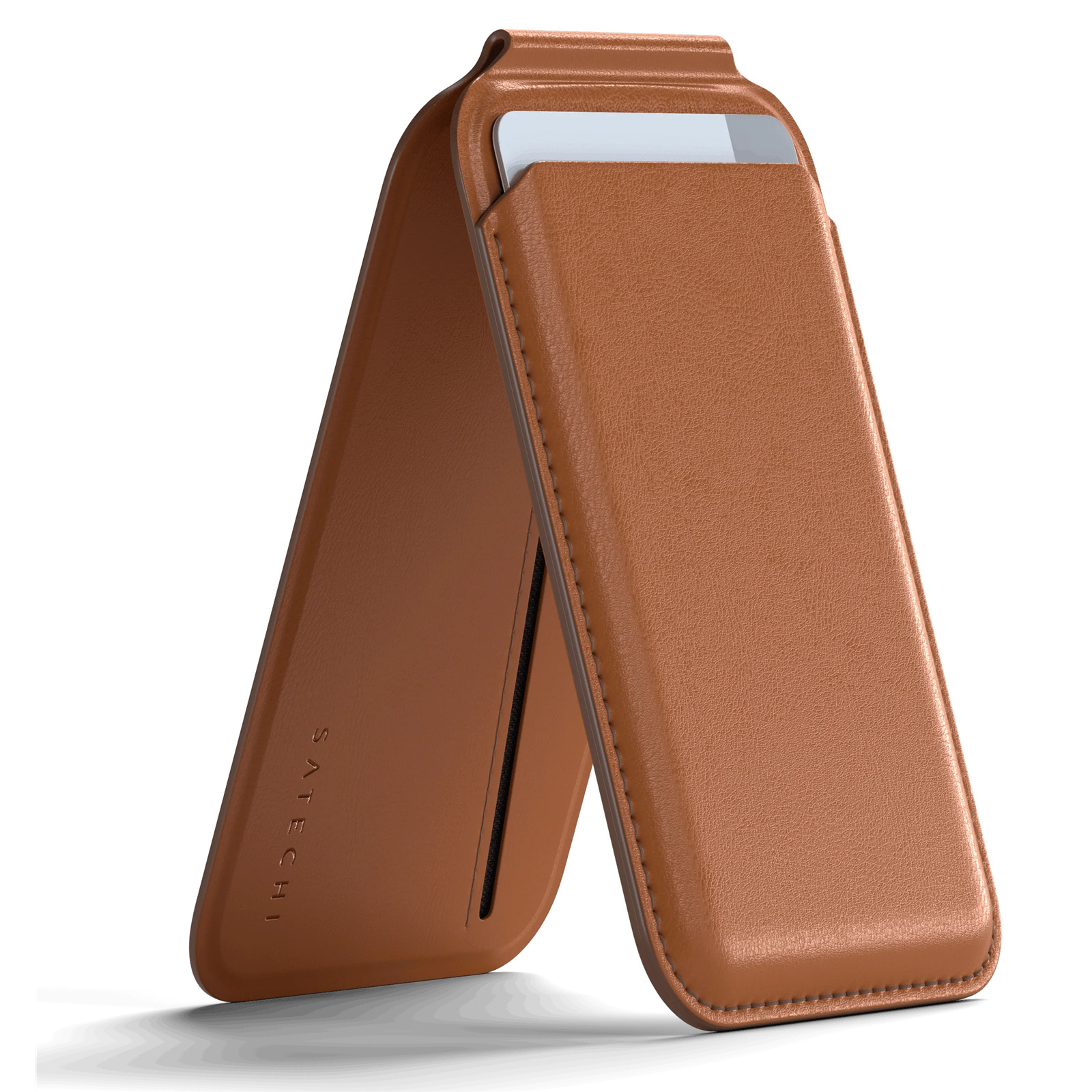 Satechi MagSafe wallet met standaard (bruin) - Phone-Factory