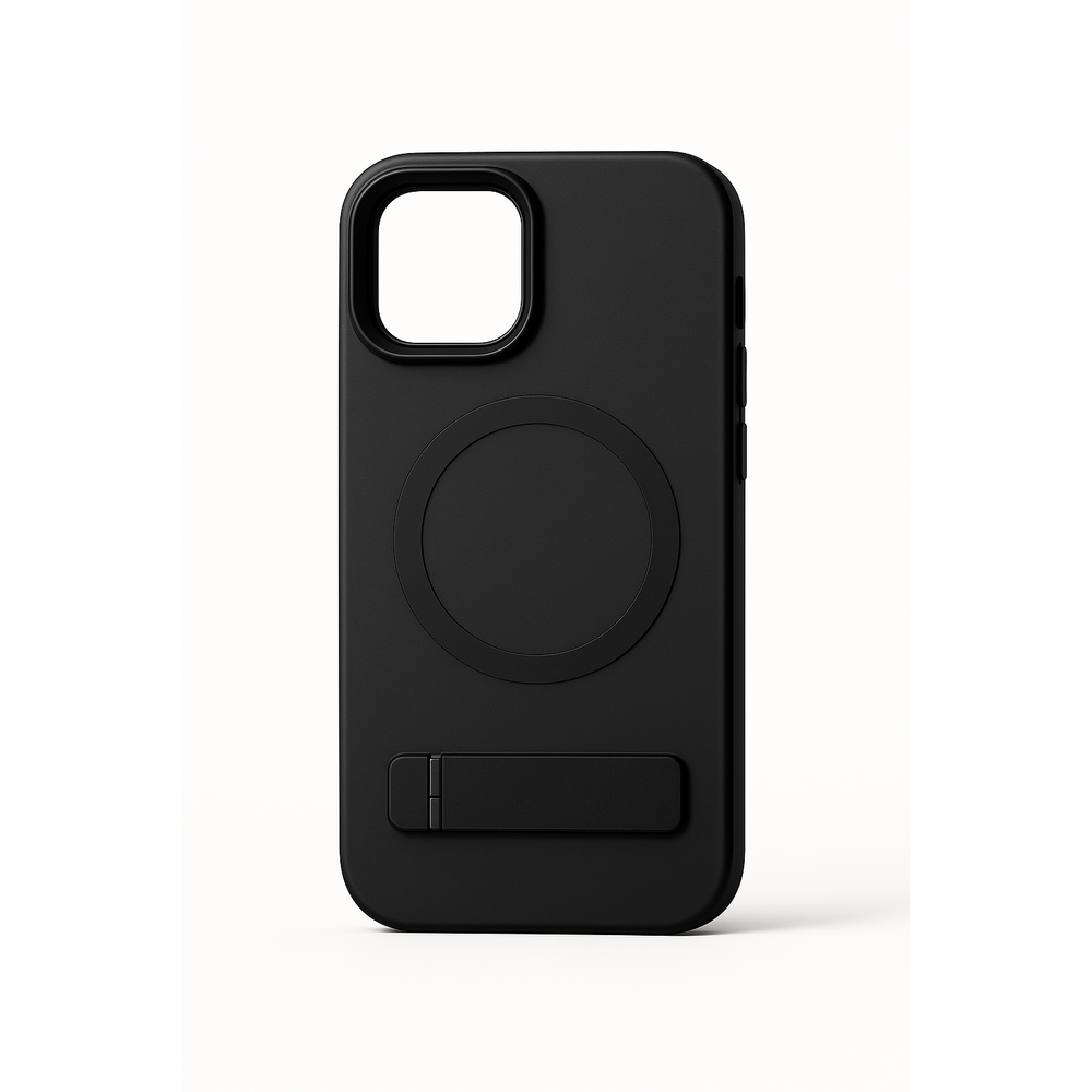 iPhone 13 Pro matte MagSafe case met standaard (zwart) - Phone-Factory