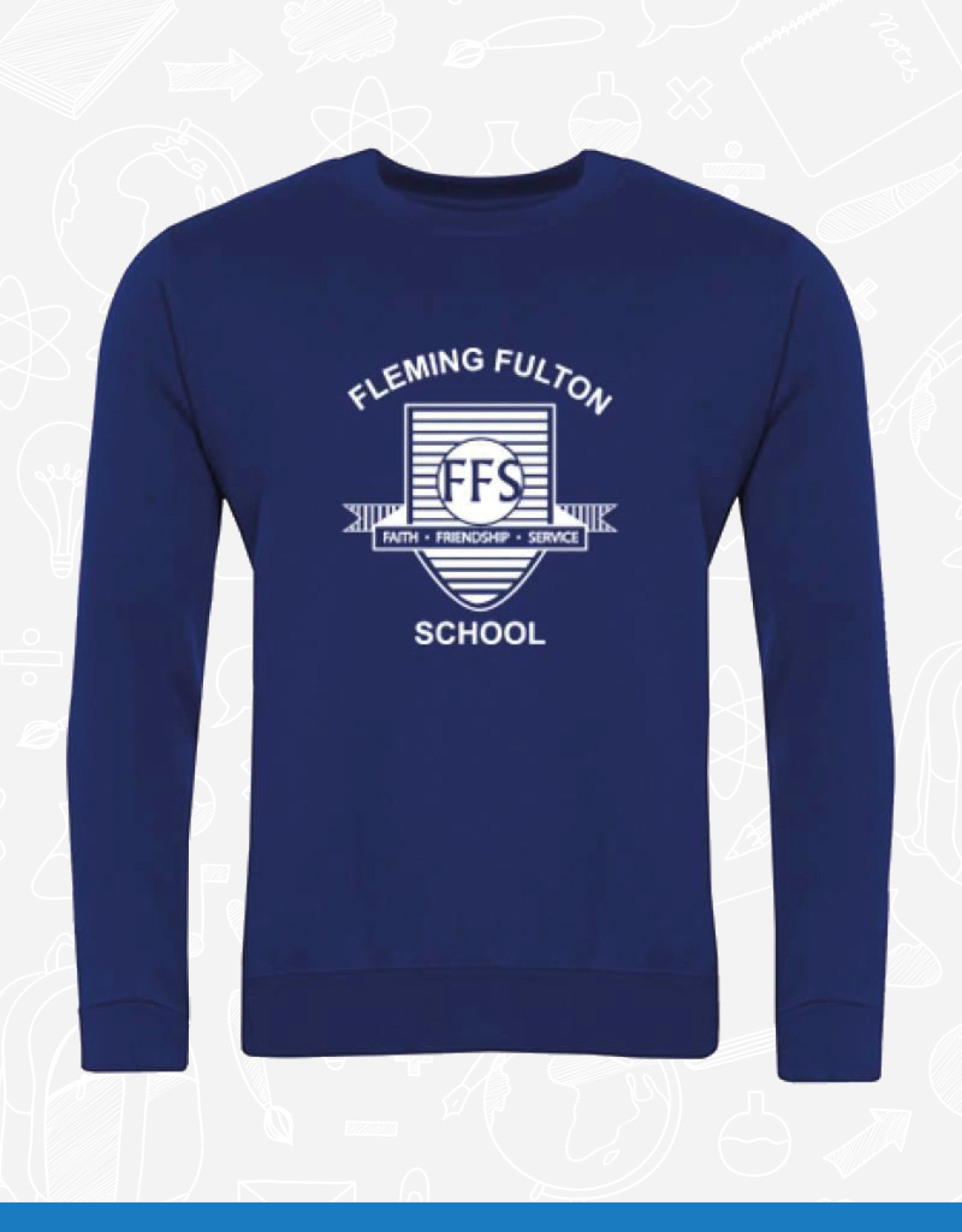 3SD Fleming Fulton Primary Sweatshirt Deep Royal - The Signature ...