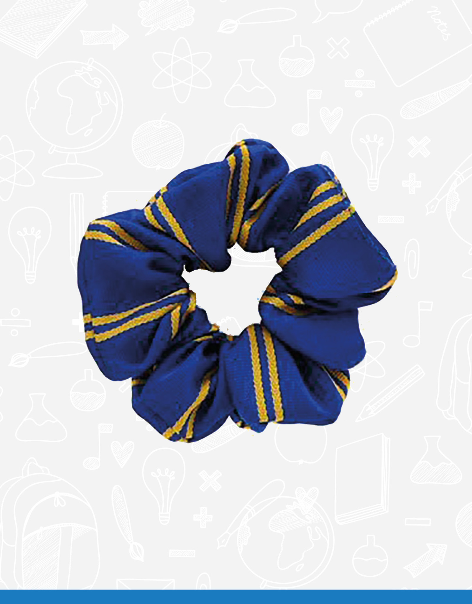Royal/Gold Scrunchie (DS128SC) - The Signature Schools Online Schoolwear