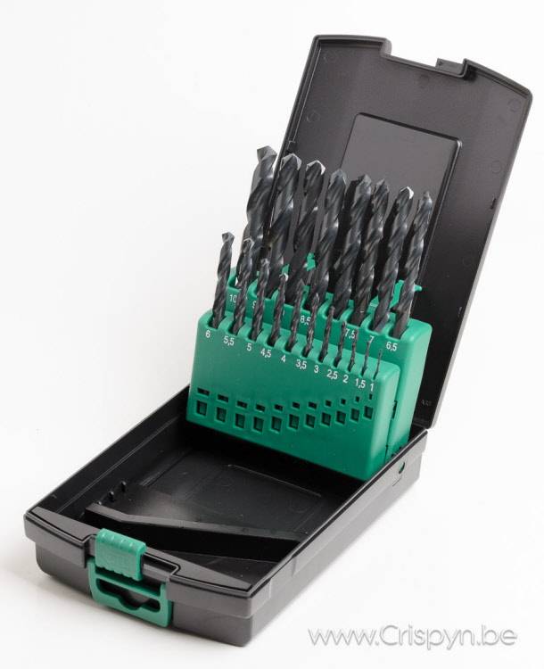 Pro HSS borenset 1 - 10 mm per 0.5 mm - Machines Crispyn