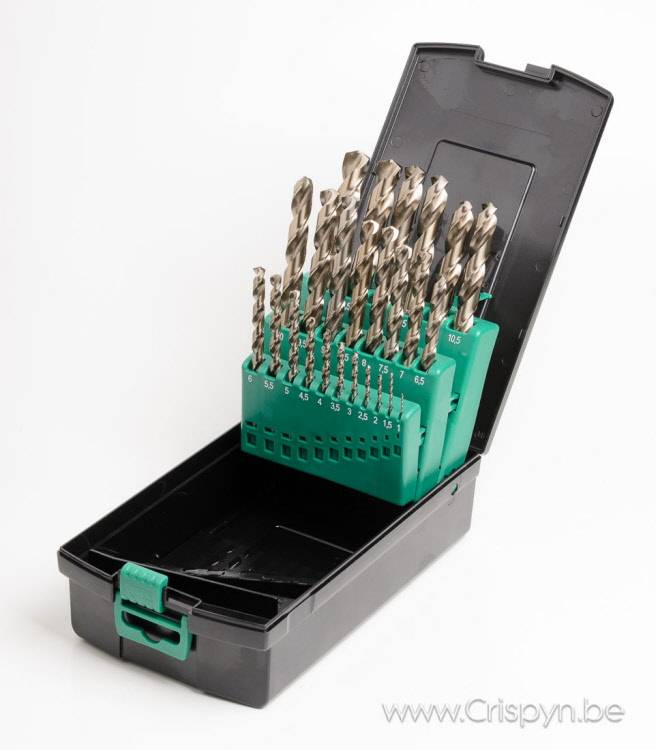 HSS-Cobalt borenset 1 - 10 mm per 0.5 mmHSS-Cobalt borenset 1 - 13 mm ...