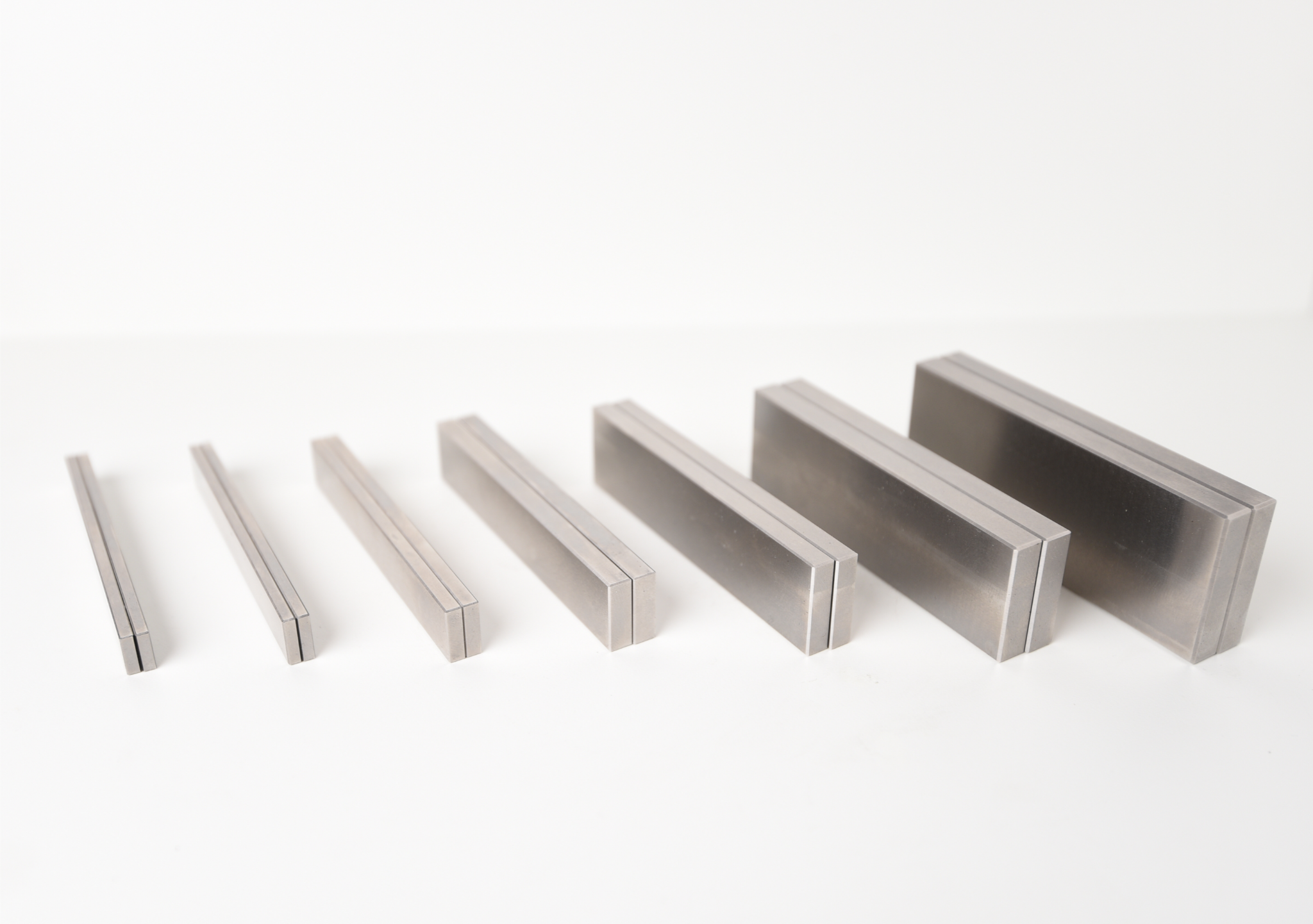 Geharde en geslepen set onderlegregels 7x2stuks L=95mm - Machines Crispyn