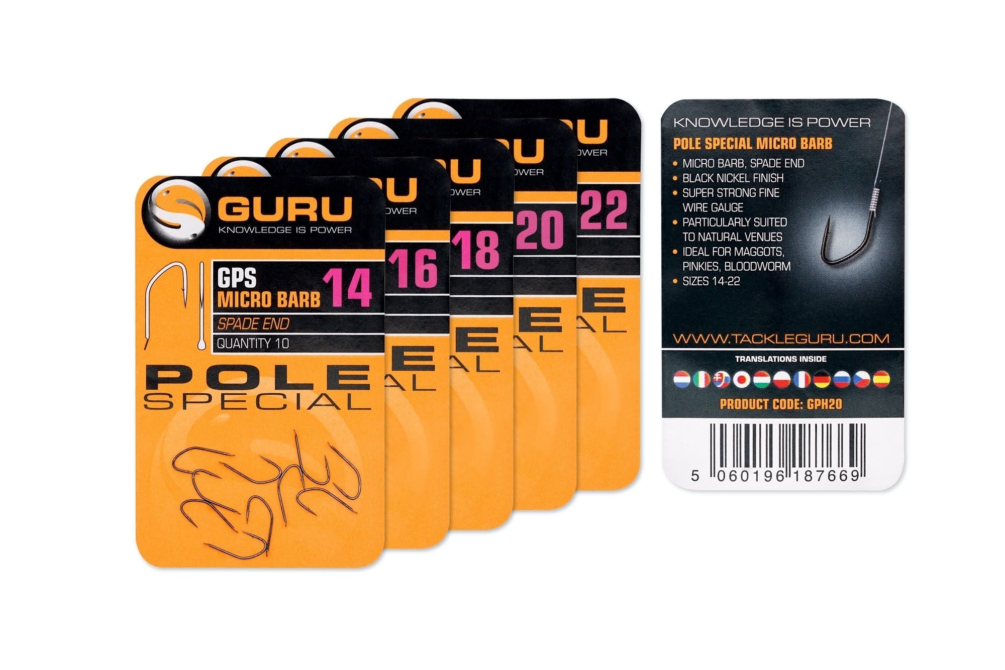 GURU Pole Special Hook (Barbed/Spade End) - Sportvisgigant