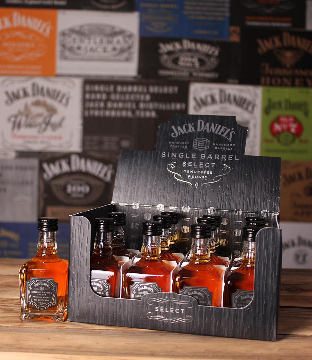 JACK DANIEL'S - Full box with 12 mini's of the 5th generatie from the ...