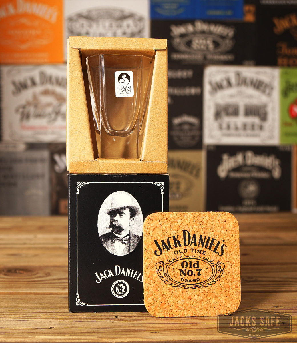 Jack Daniel's - Black Label - CRYSTAL SHOTGLASS WITH COASTER - Japan ...