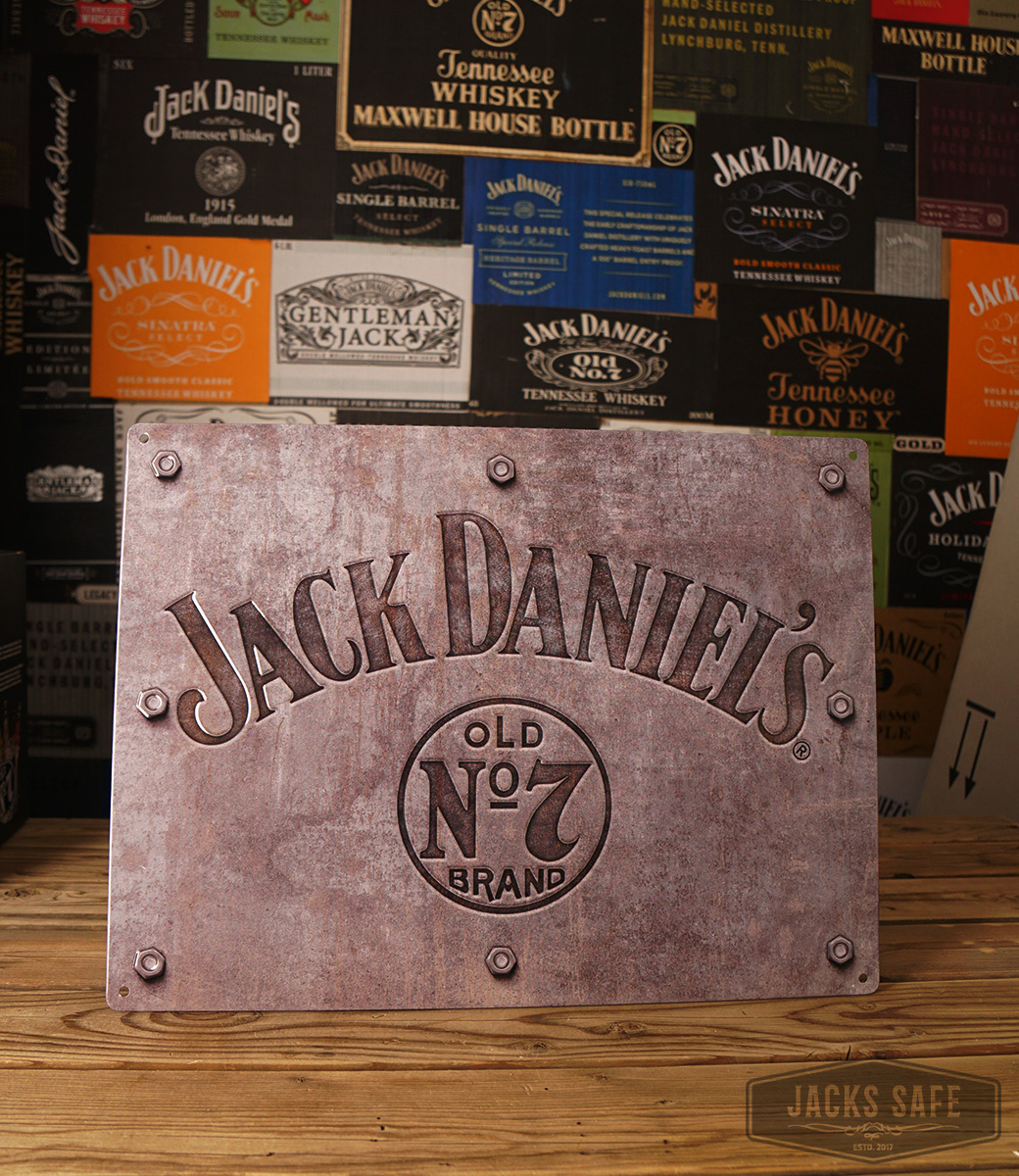 JACK DANIEL'S - PROMO ITEMS - METAL SIGN - EMBOSSED - SQUARE - NEW ...