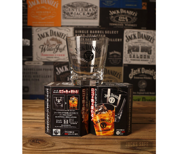 JACK DANIEL'S - GLASSWARE - HALF ROCK GLASS - JAPAN - RARE - IN FULL C ...