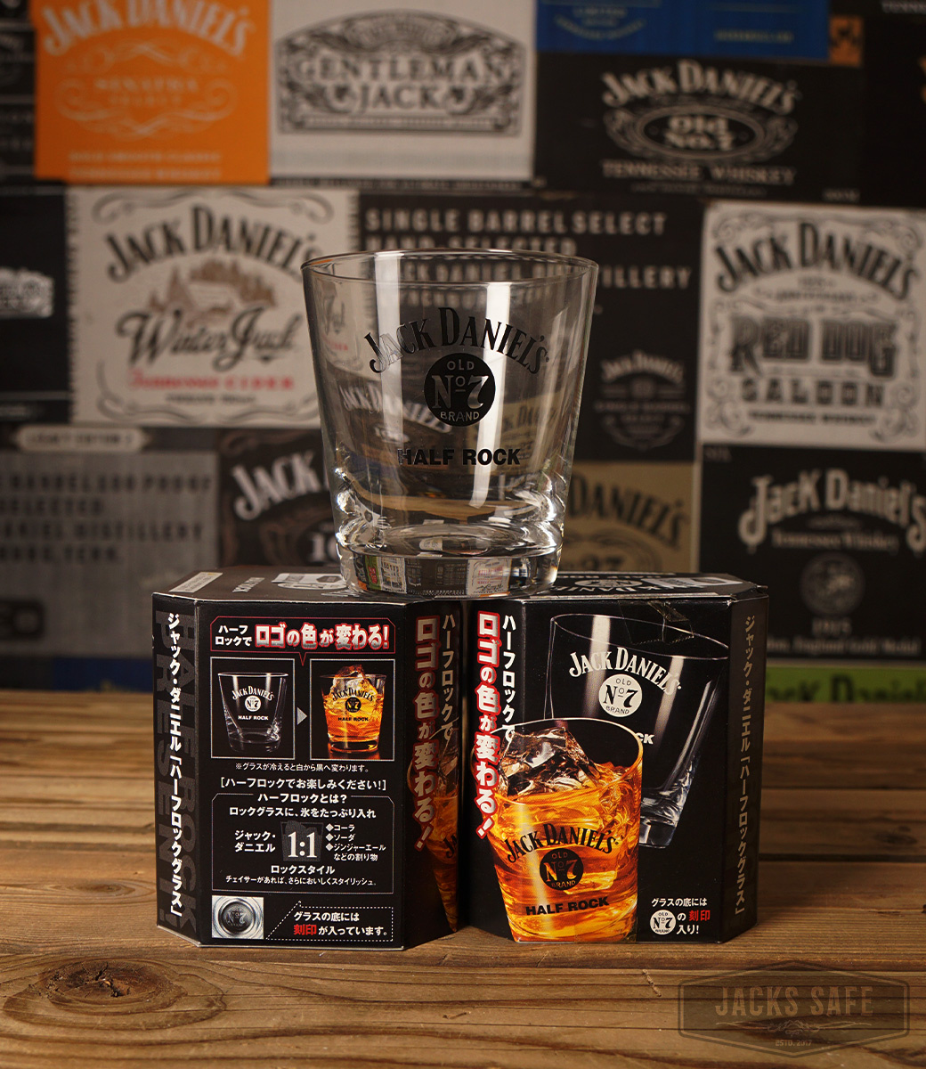 JACK DANIEL'S - GLASSWARE - HALF ROCK GLASS - JAPAN - RARE - IN FULL C ...