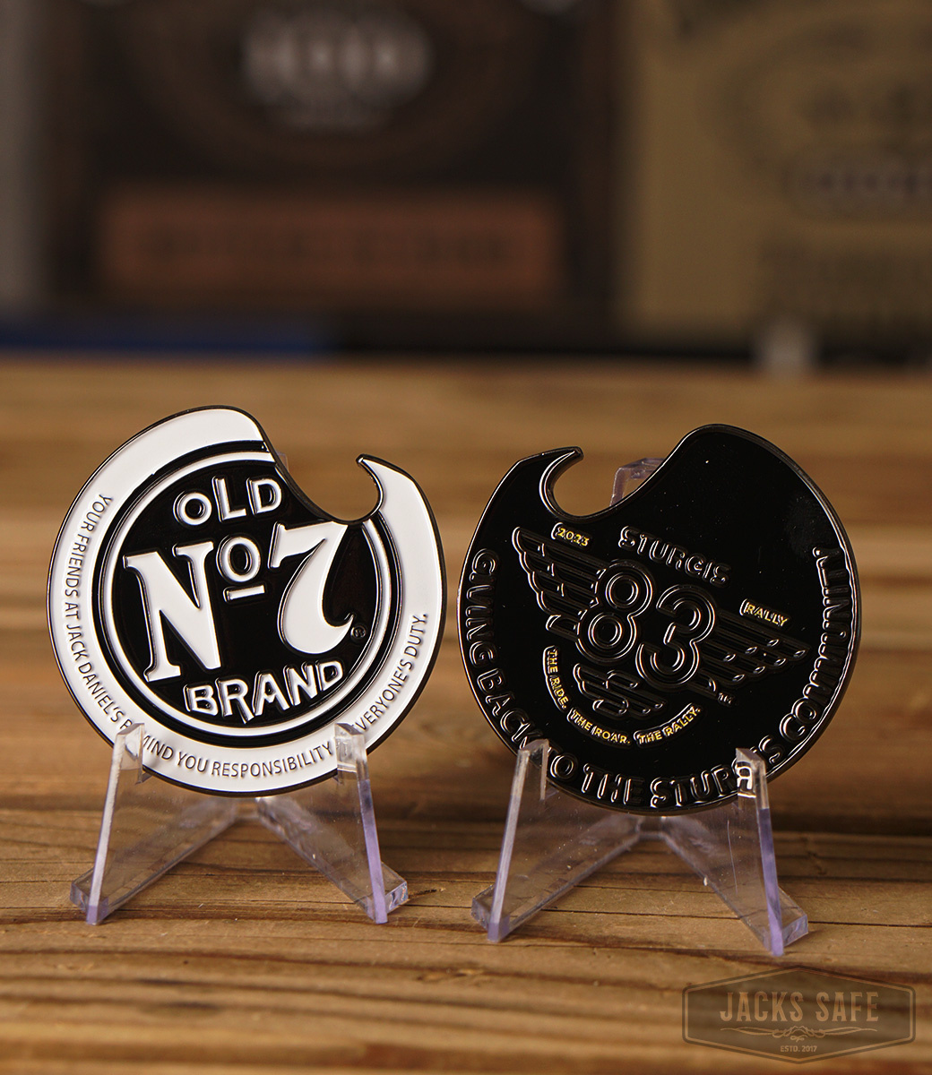 JACK DANIEL'S - Sturgis 83 coin - 2023 - Black 83 logo - White Old nr ...