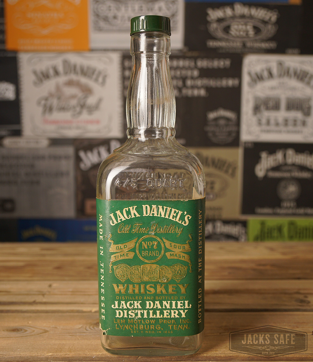 JACK DANIEL'S - GREEN LABEL - EMPTY BOTTLE - 4/5TH QUART - 1959 - 4 Y ...