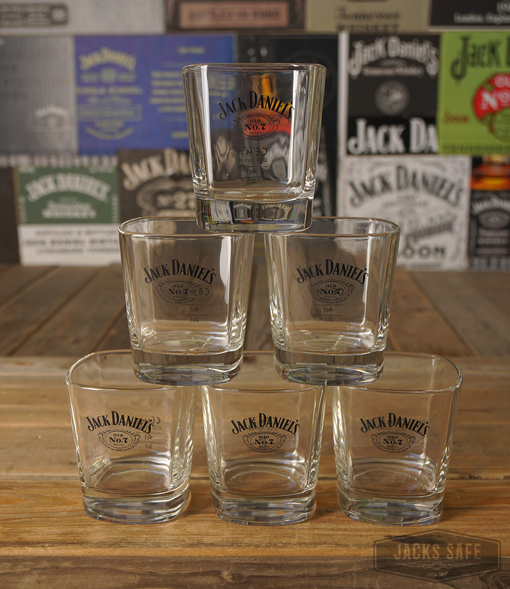 JACK DANIEL'S - GLASS WORK - 6 X ROCKS GLASS - CARTOUCHE LOGO - BULK ...