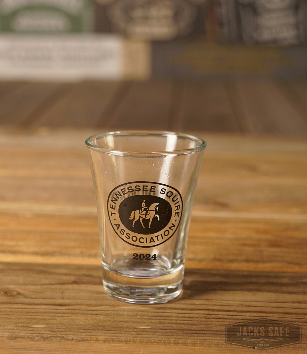 JACK DANIEL'S - GLASS - BARSTUFF - SHOTGLASS - TN SQUIRE ASSOCIATION ...