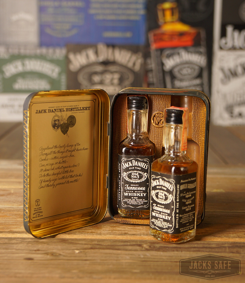 JACK DANIEL'S - Black Label - 1975 - Double tin - 2 x 1/10TH PINT - G ...