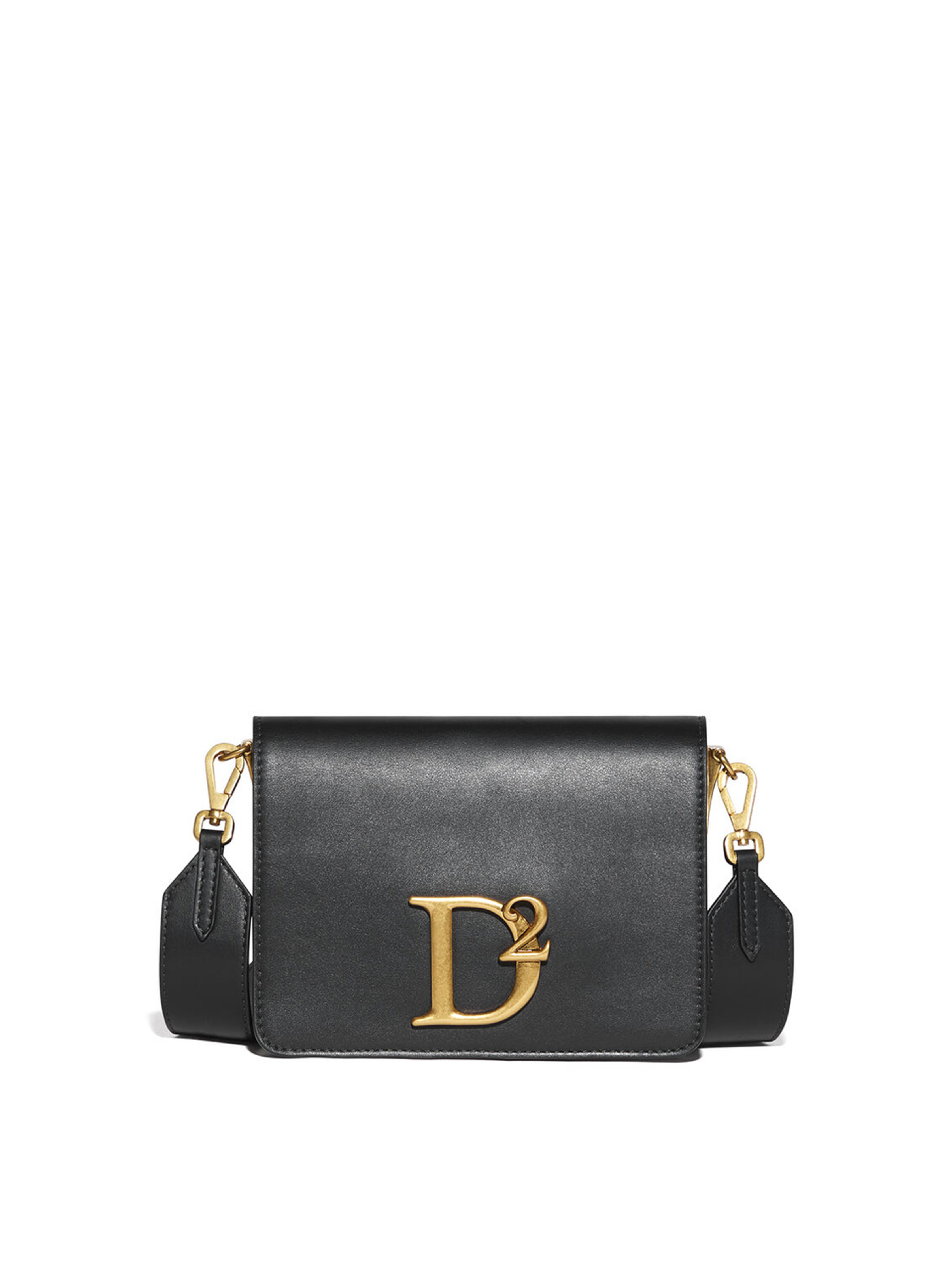Dsquared2 handtas D2 statement bag met gouden logo Zwart
