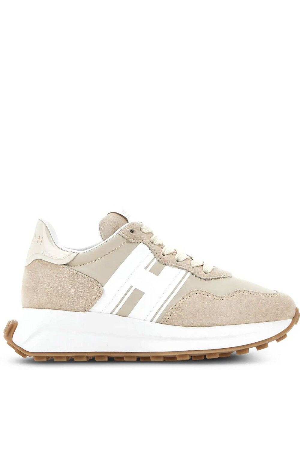 Hogan sneakers H641 met witte H Beige - Dresscode