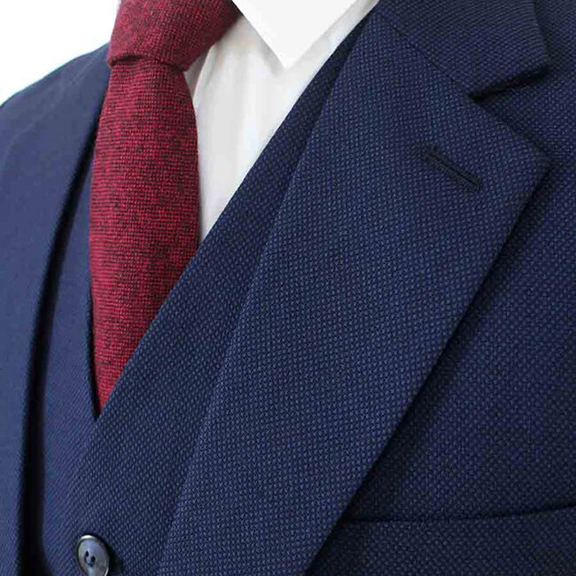Traje sastre hombre | Traje 3 piezas | Azul oscuro | Lana estambre ...