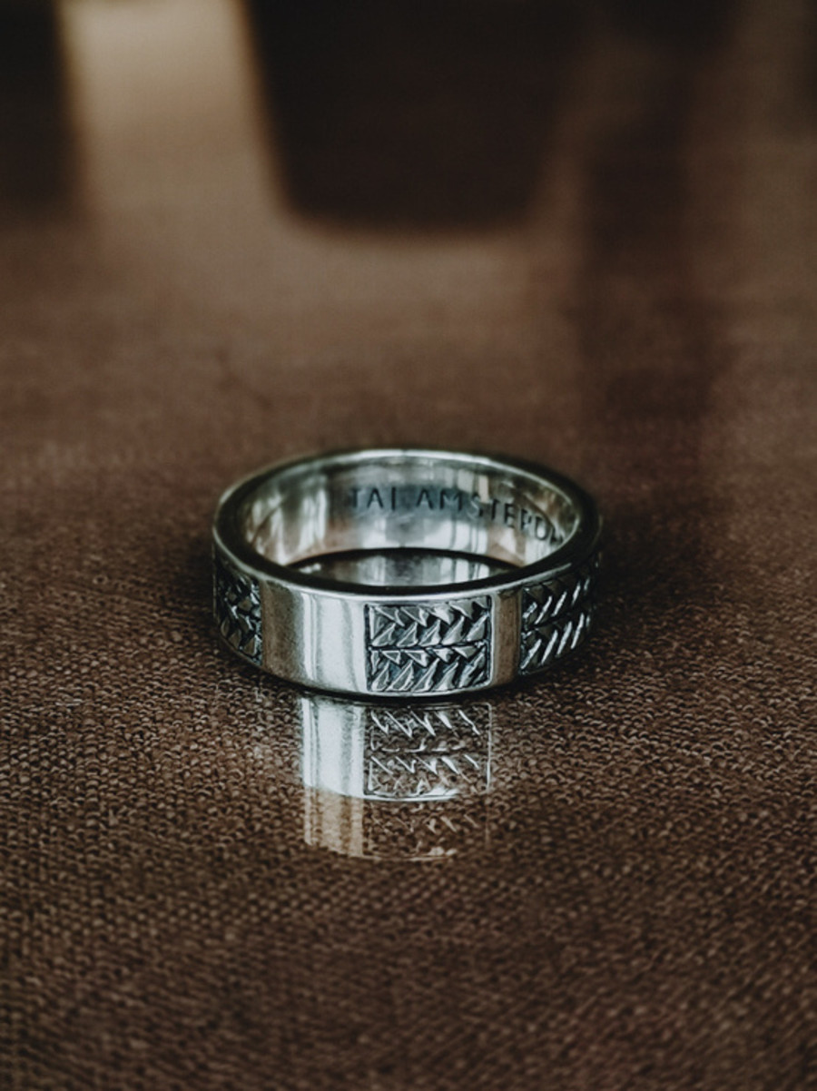 Silver Braided Men's Ring Angus - Taj Amsterdam