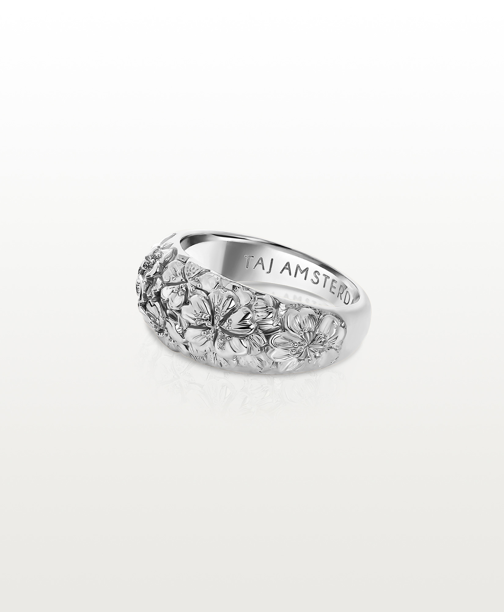 Silberner Blütenkuppel-Ring Sakura - Taj Amsterdam