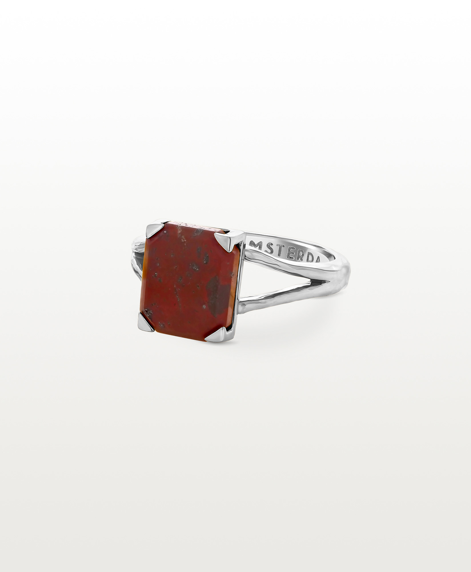 Red Jasper Ring Meiyo, Silver - Taj Amsterdam