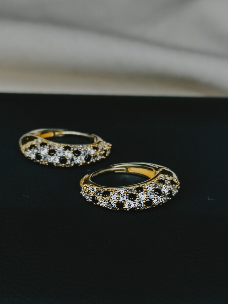 Gold Plated Steentjes Dome Oorbellen Set Sora - Taj Amsterdam