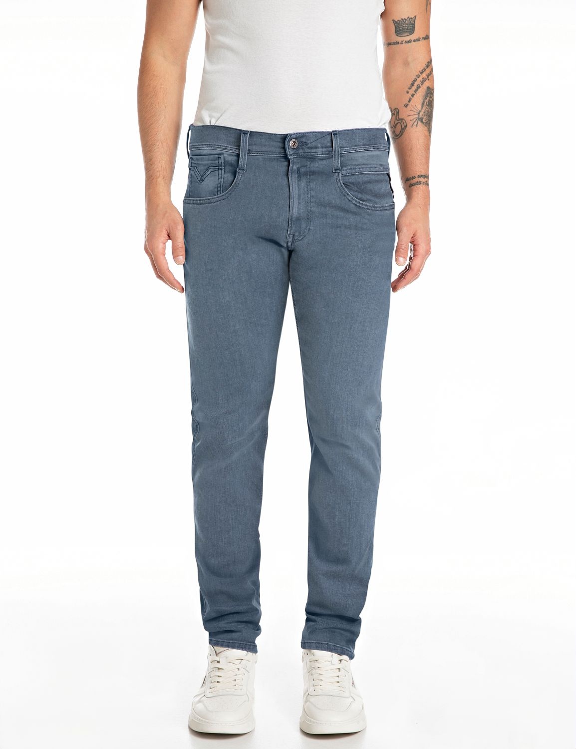 Replay Jeans Anbass Hyperflex Slim Fit MEDIUM GREY (M914Y.000.661 K19 ...