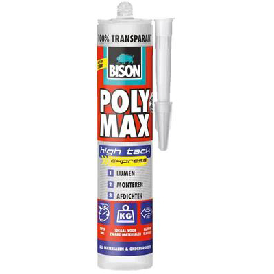 Bison Bison - Poly Max High Tack - Transparant - 300g