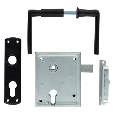 Starx Poortslot - Met beslag - Gietijzer - Zwart ( 1 stuk)