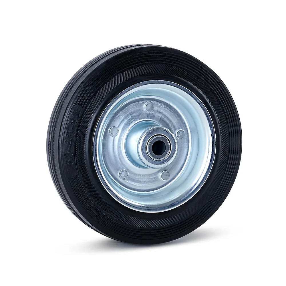 Reukloos rubber wiel - 160mm - 120kg