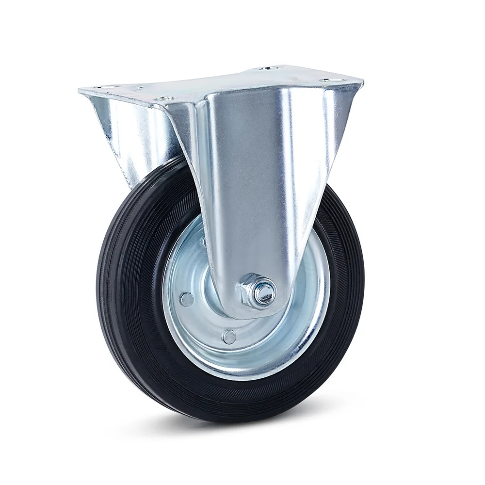 Reukloos rubber bokwiel - 160mm - 120kg