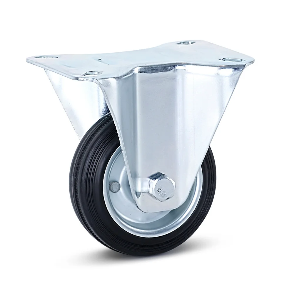 Reukloos rubber bokwiel - 80mm - 60kg