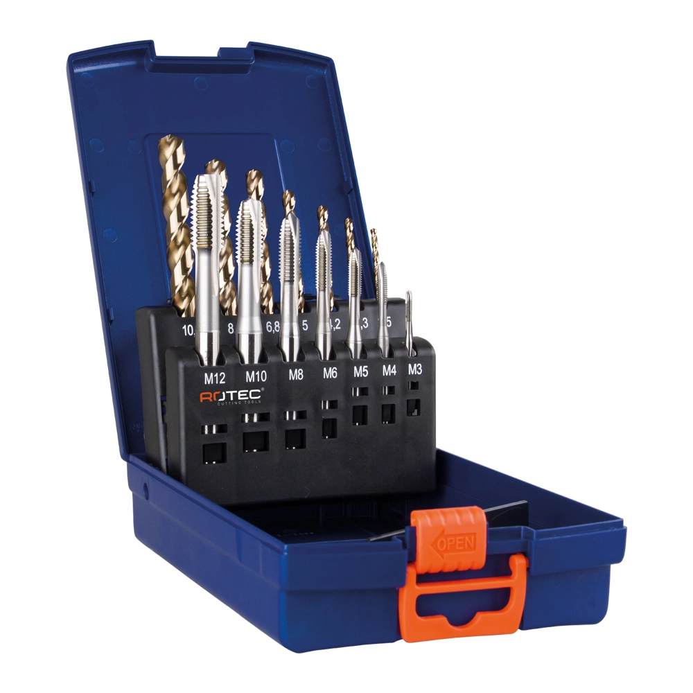 HSS-E machine tapping set - Continuous - Blank/Bronze - 7+7-piece - Logihub