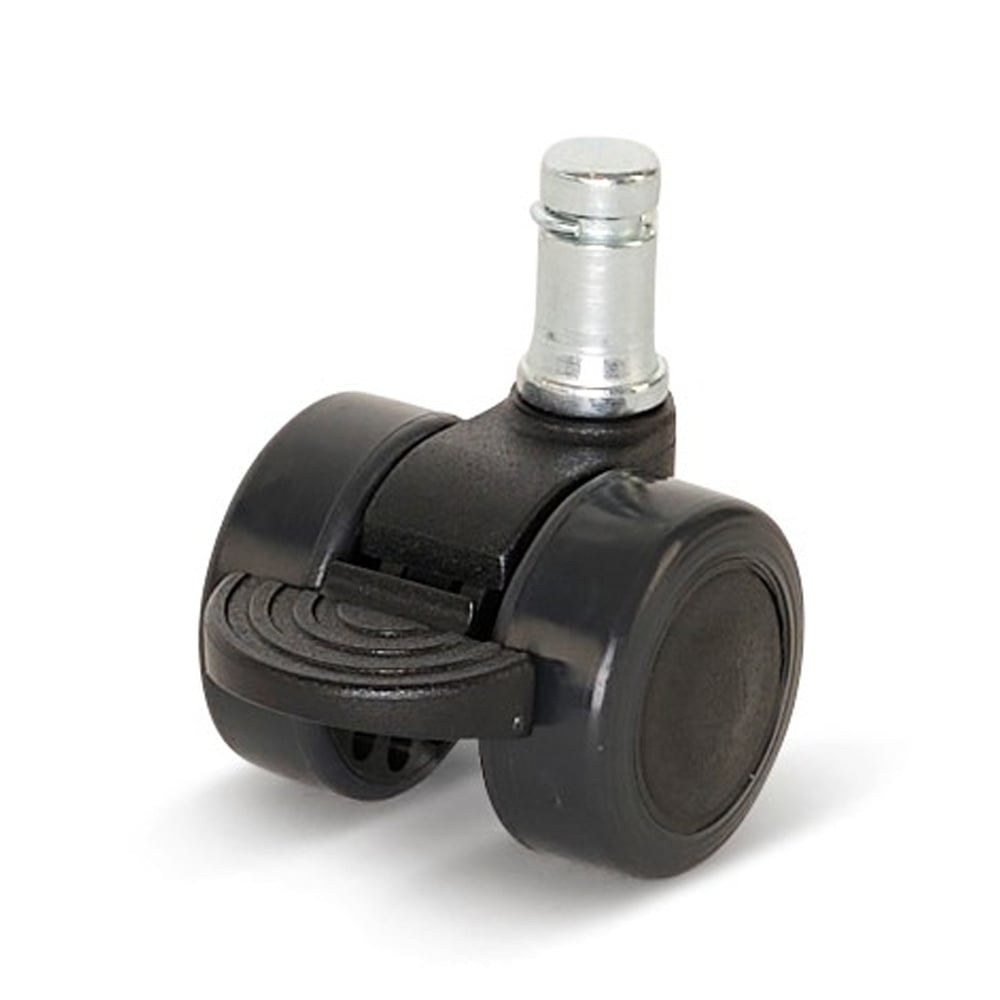 Premium furniture castor, 36mm, PU braked, pin 11x20mm - Logihub