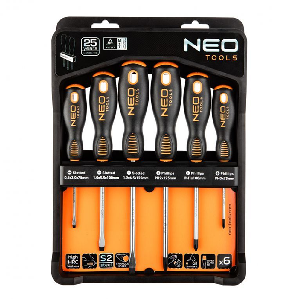 Neo - Screwdriver set - 6-piece in holder - Logihub