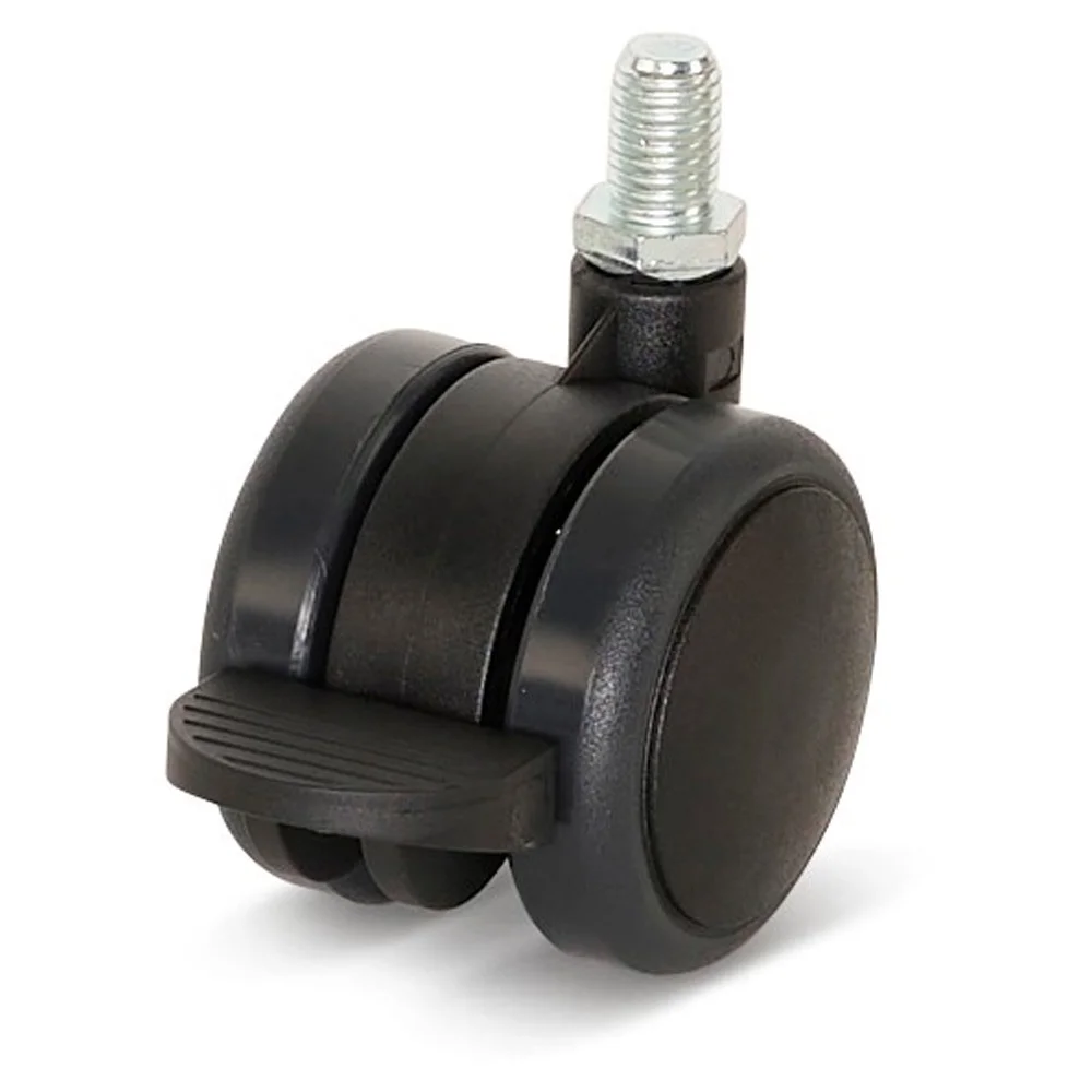 Roulette de meuble Premium, 50 mm, freinée par PU, tige filetée 10x15mm ...